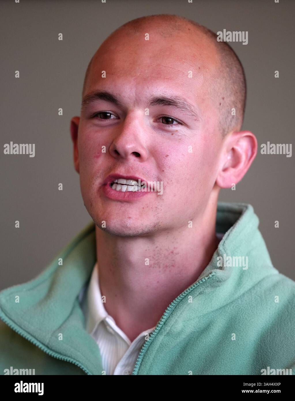 Cambridge University Boat Team's George Bourne during a press ...