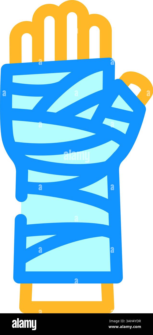 arm cast fracture injury color icon vector illustration Stock Vector ...