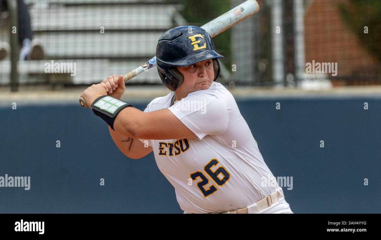 ETSU infielder Makayla Veglia (26) during an NCAA softball game on ...
