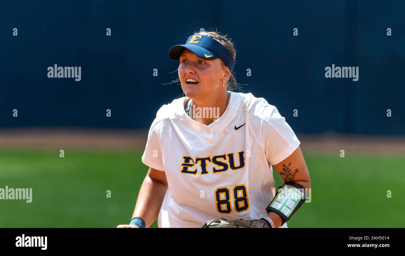 ETSU infielder Sara Muir (88) during an NCAA softball game on Saturday ...