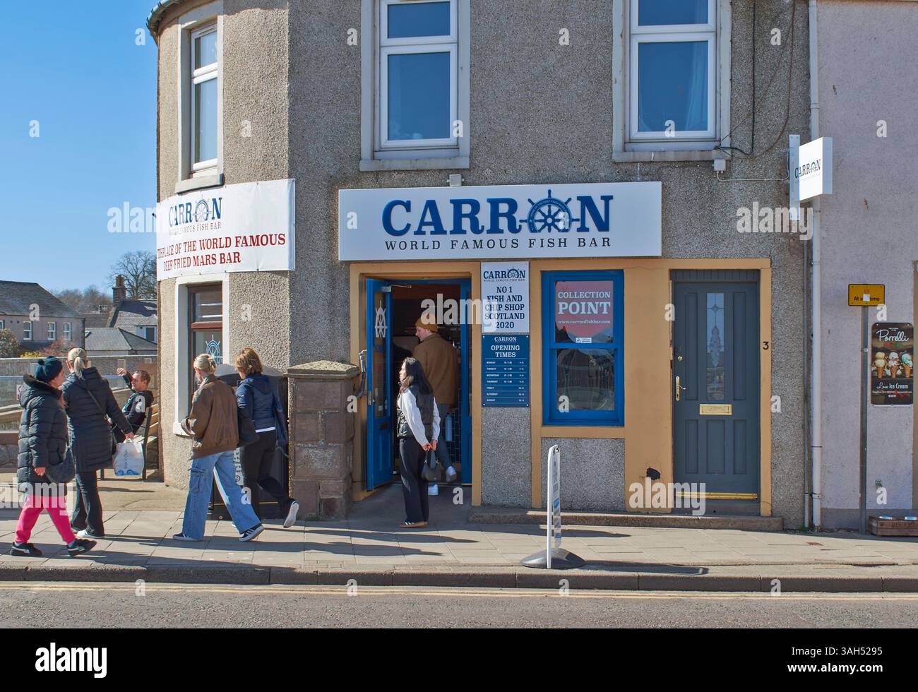 Stonehaven Scotland the world famous Carron Fish Bar or Fish and Chip ...