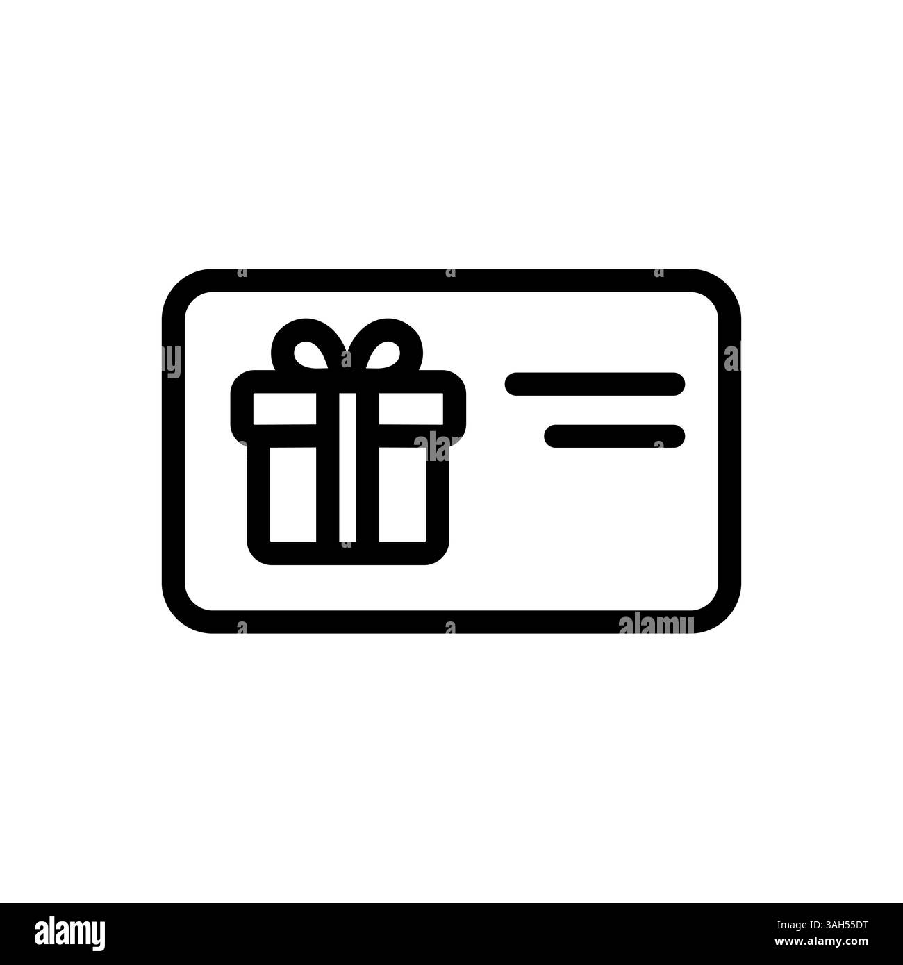 Gift certificate line icon Stock Vector Images - Alamy
