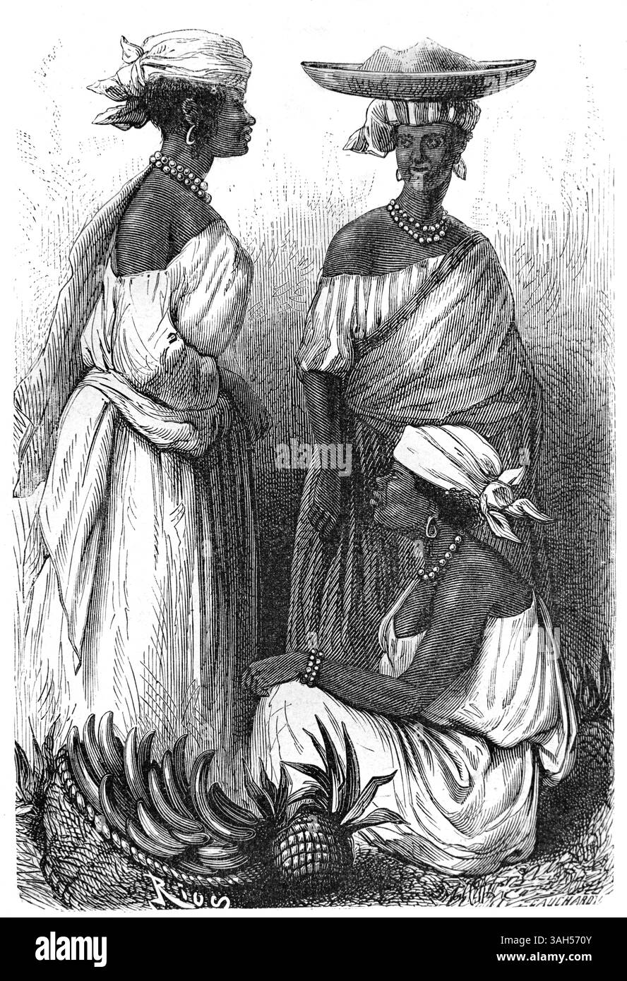 Ethnic afro Black and White Stock Photos & Images - Alamy