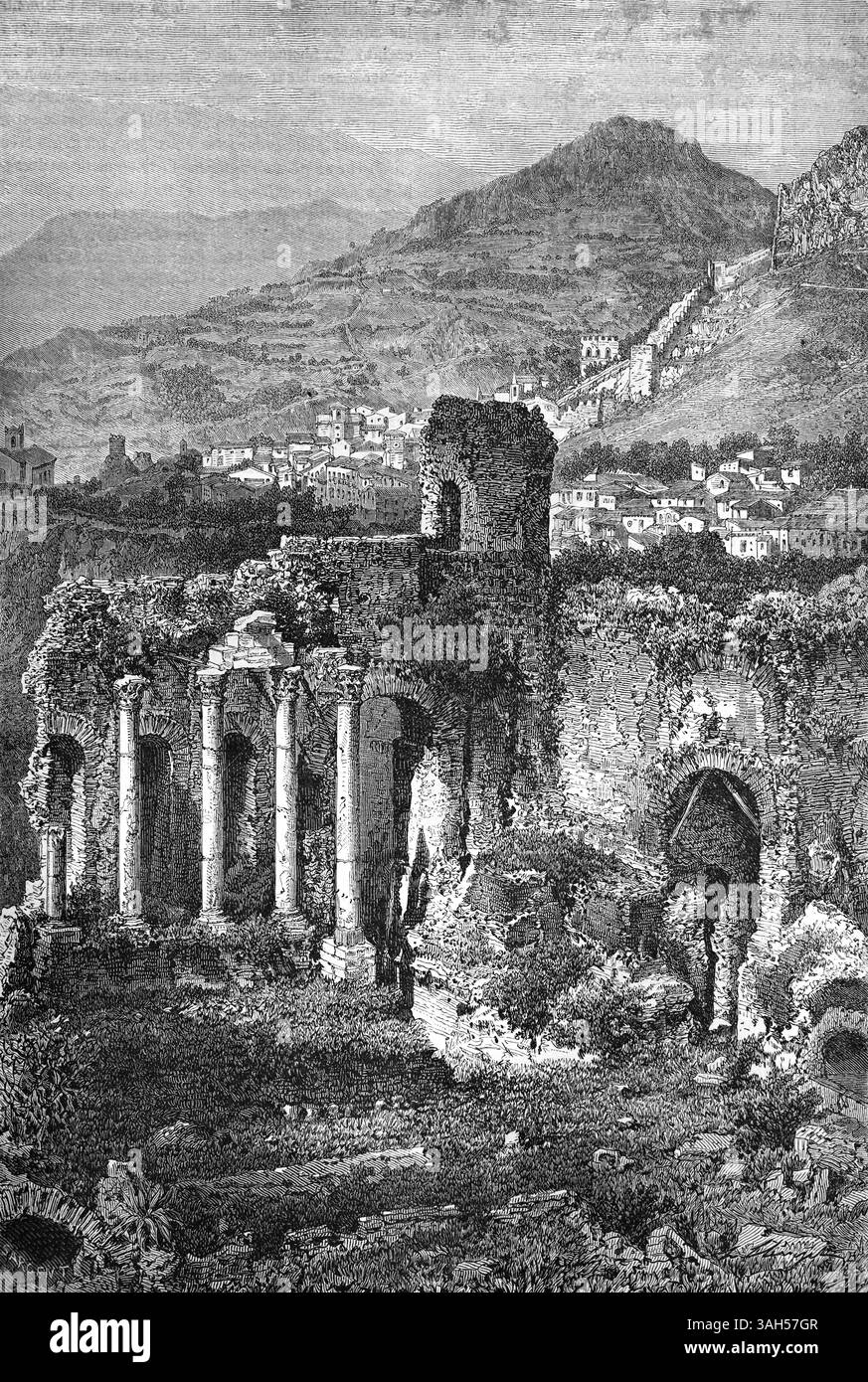 Ancient Graeco-Roman Theatre of Taormina and Mount Etna Sicily Italy ...