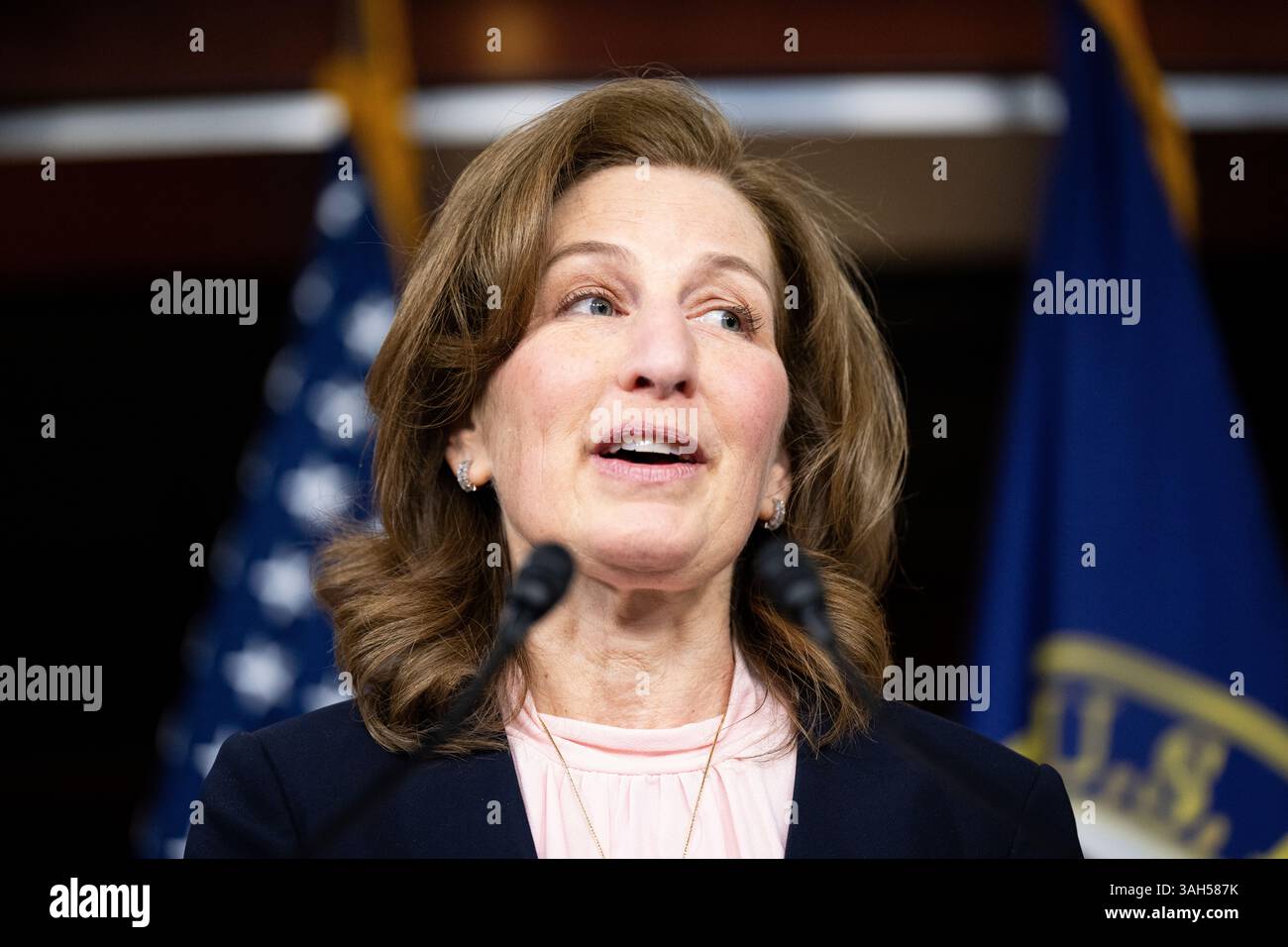 UNITED STATES - APRIL 9: Rep. Kim Schrier D-Wash., speaks during the ...