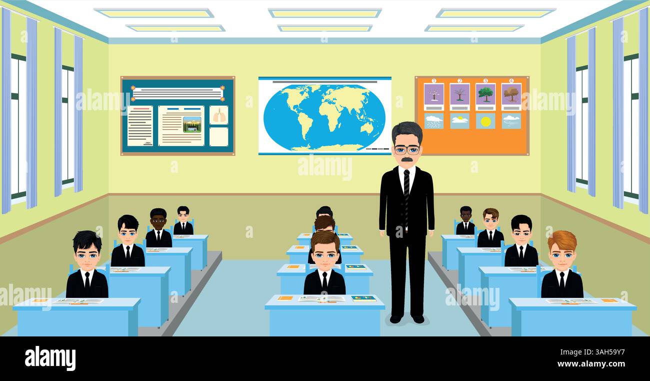 middle school high school equivalent class Stock Vector Image & Art - Alamy