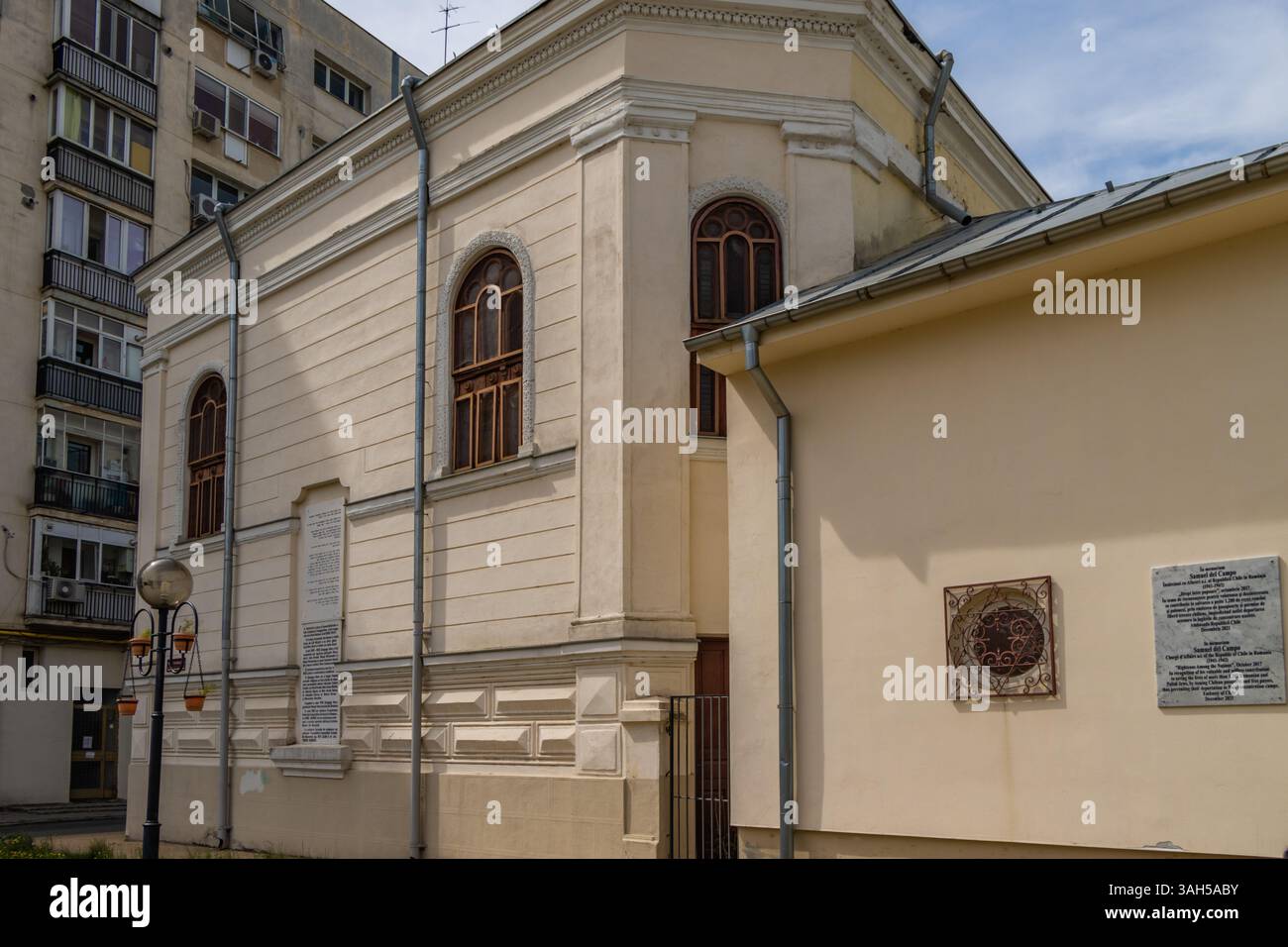 BUCHAREST, ROMANIA. Great synagogue at the center of city of Bucharest ...