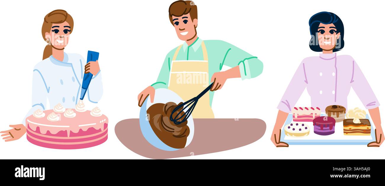 dessert confectioner vector Stock Vector Image & Art - Alamy