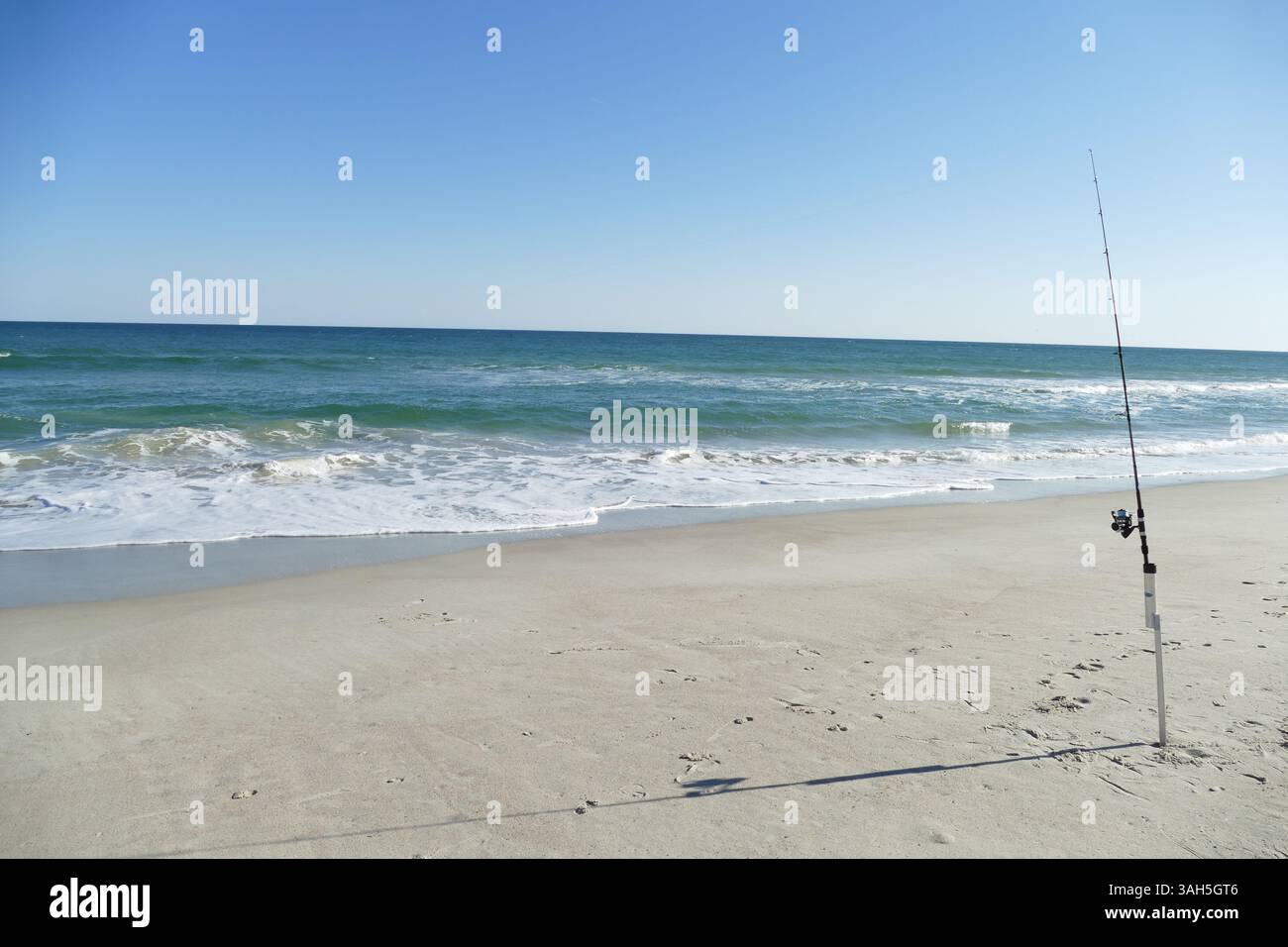 Surf Casting, Carolina Beach Stock Photo - Alamy