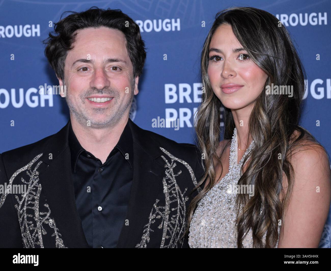 April 5, 2025, Santa Monica, California, USA: Sergey Brin and Gerelyn ...