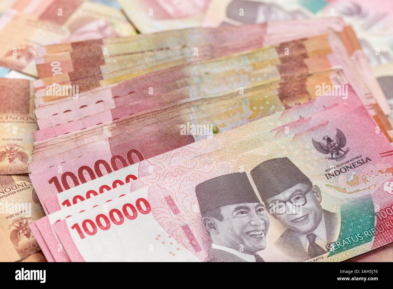 Indonesia money. Concept of financial success in business. large stack ...