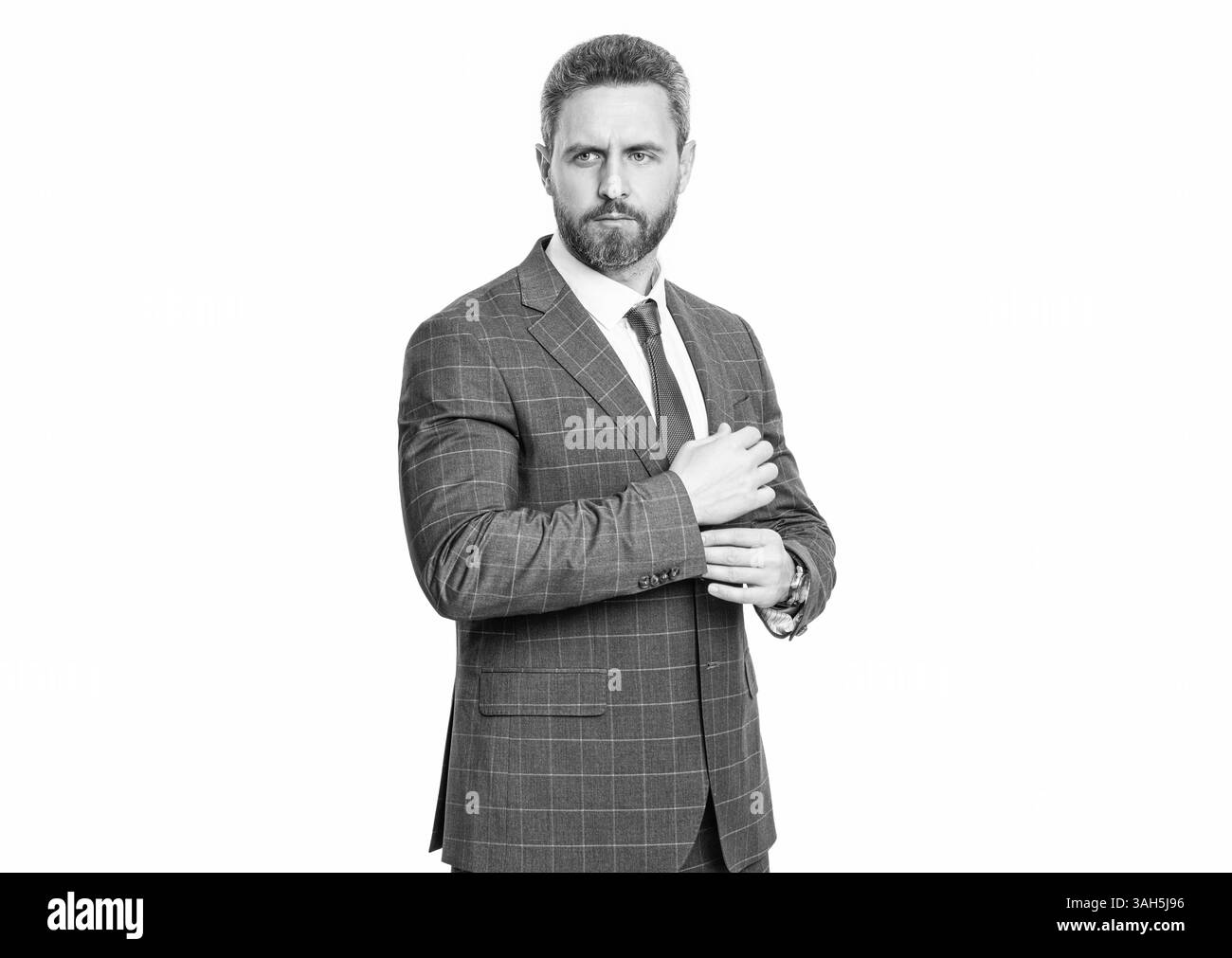 Businessman isolated on white. Businessman in suit. Hispanic ...