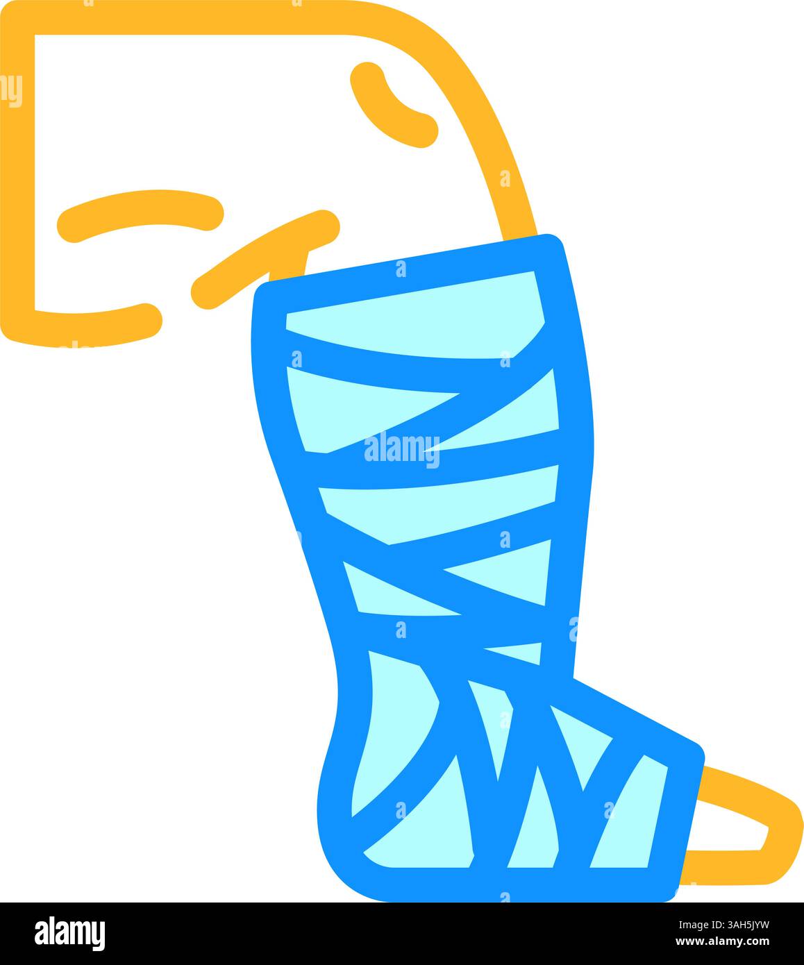 leg cast fracture injury color icon vector illustration Stock Vector Image & Art - Alamy