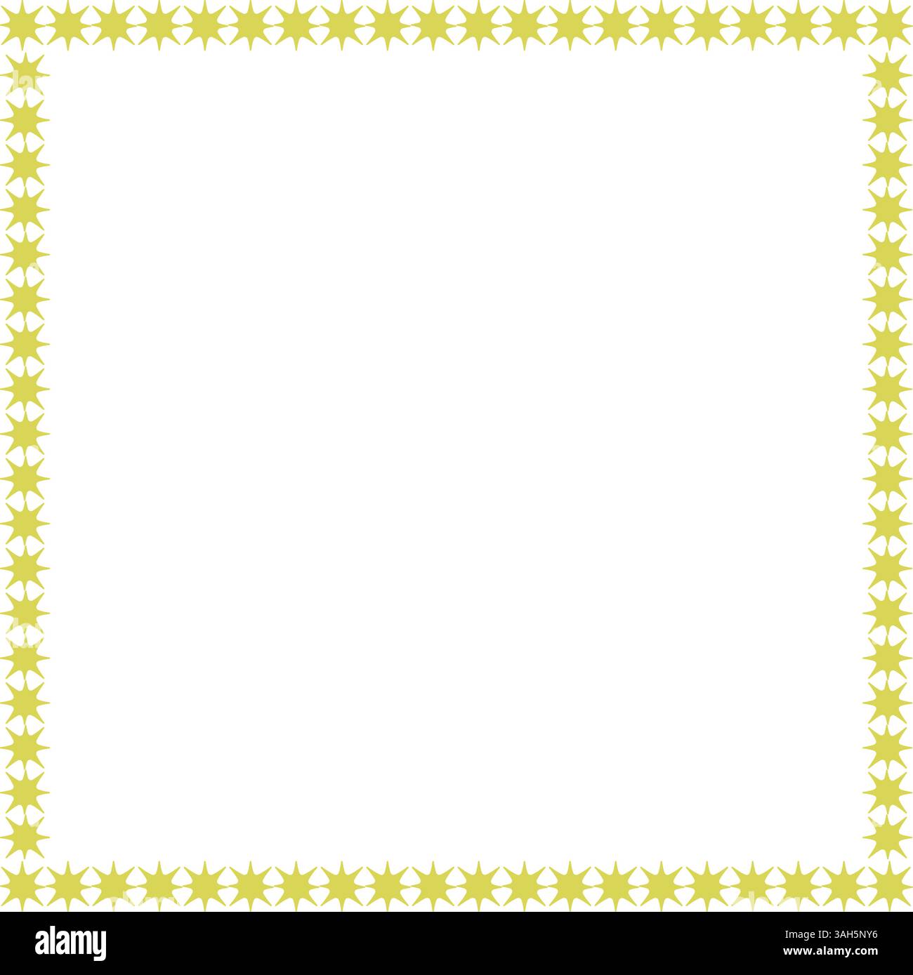 Shining star square frame. Sunburst explosion star. Frame with empty ...
