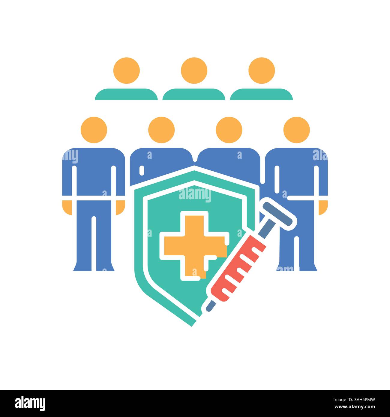 immunization color flat icon for digital and print projects. Minimal ...
