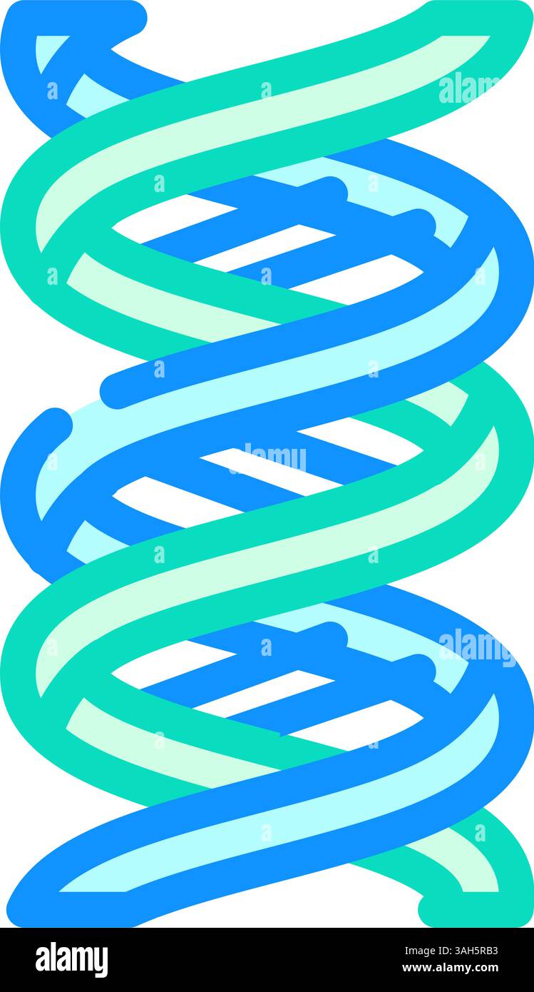 dna helix genetic engineering color icon vector illustration Stock ...