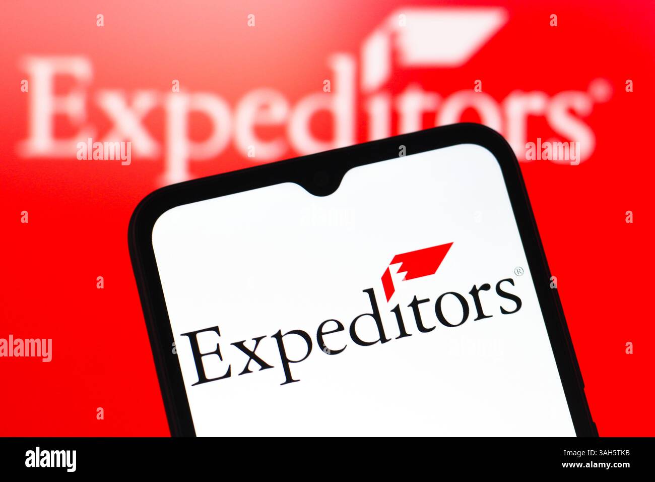 April 9, 2025, Canada: In this photo illustration, the Expeditors International logo is seen ...