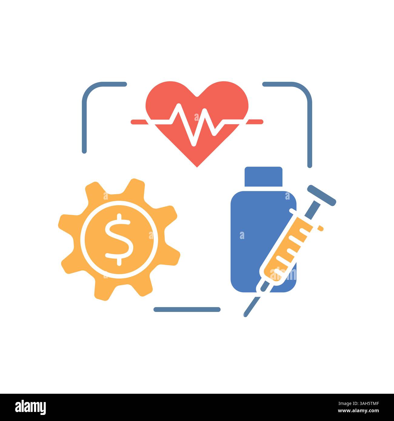 Reservation of medical resources color flat icon for digital and print ...