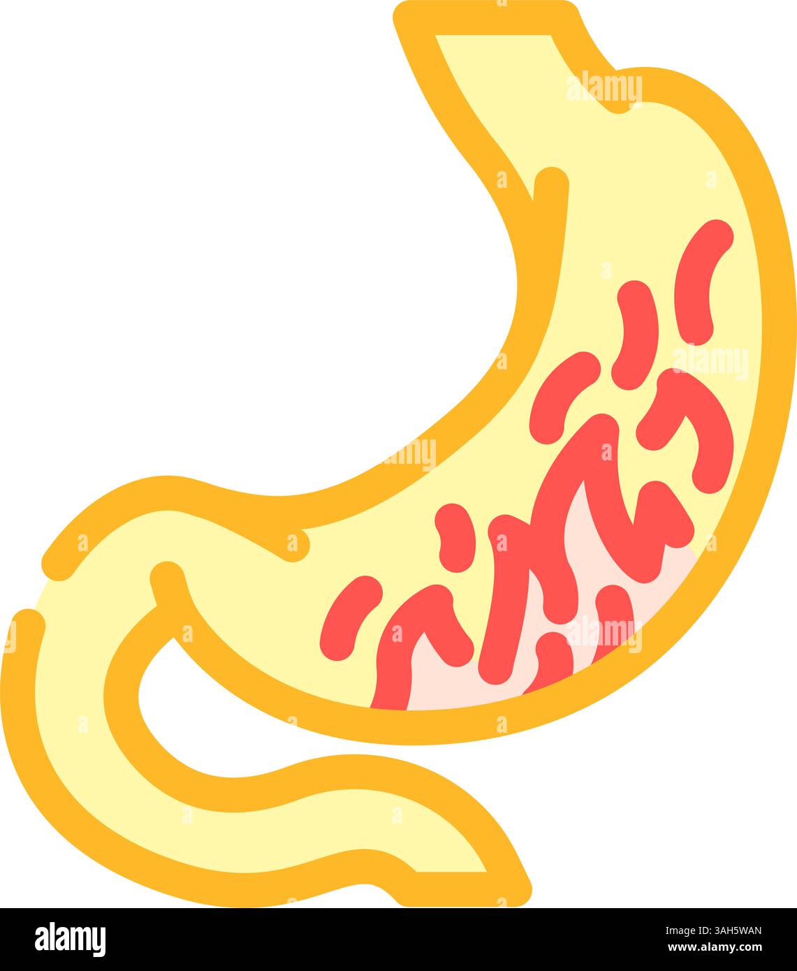 heartburn relief gastroenterologist color icon vector illustration ...