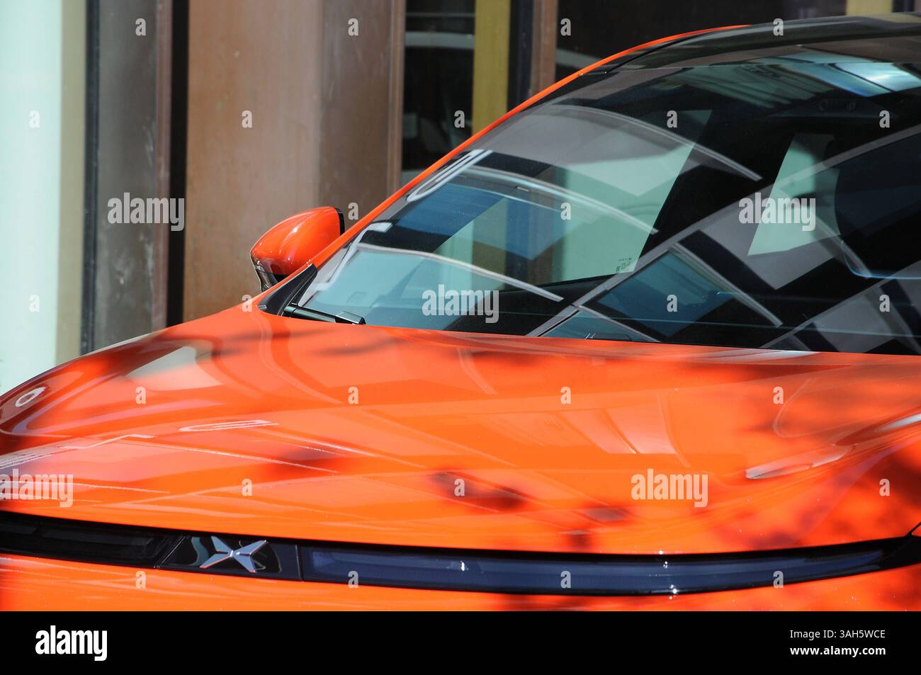 Copenhagen/ Denmark/09 april 2025/Xpeng car show room and cars indansh ...