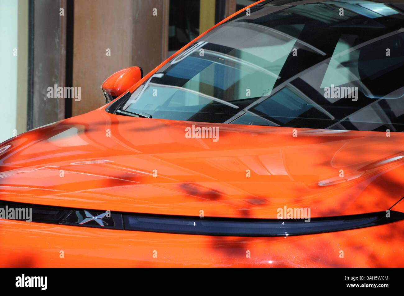 Copenhagen/ Denmark/09 april 2025/Xpeng car show room and cars indansh ...