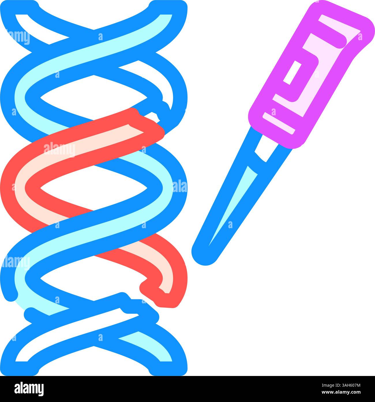 crispr tool genetic engineering color icon vector illustration Stock ...