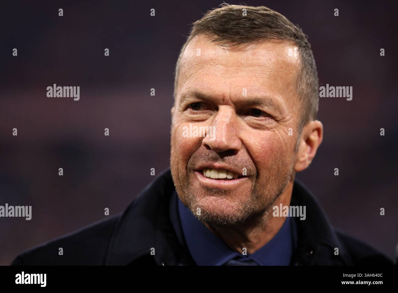 Munchen, Germany. 08th Apr, 2025. Former player Lothar Matthaus looks ...