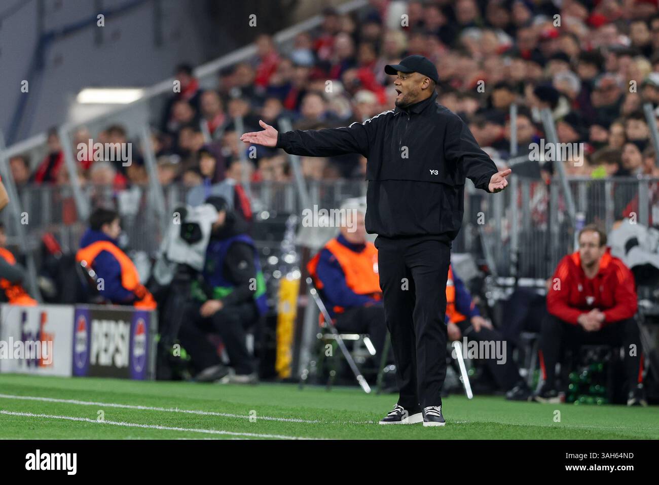 Coach Vincent Kompany of Bayern seen during the UEFA Champions League ...