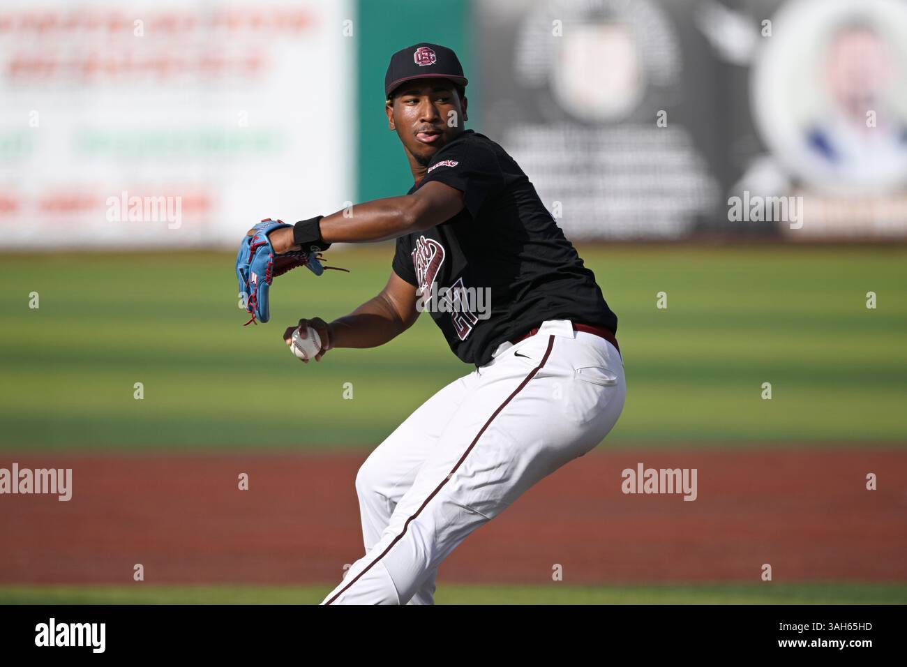 Bethune-Cookman pitcher Carlos Jazmin (27) throws during an NCAA ...