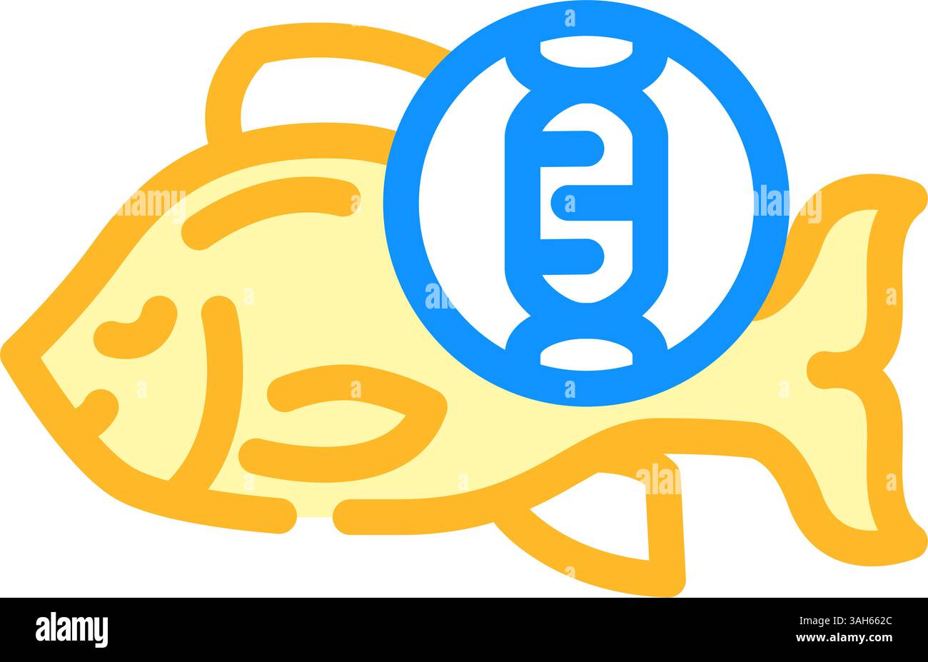 fish with dna genetic engineering color icon vector illustration Stock ...