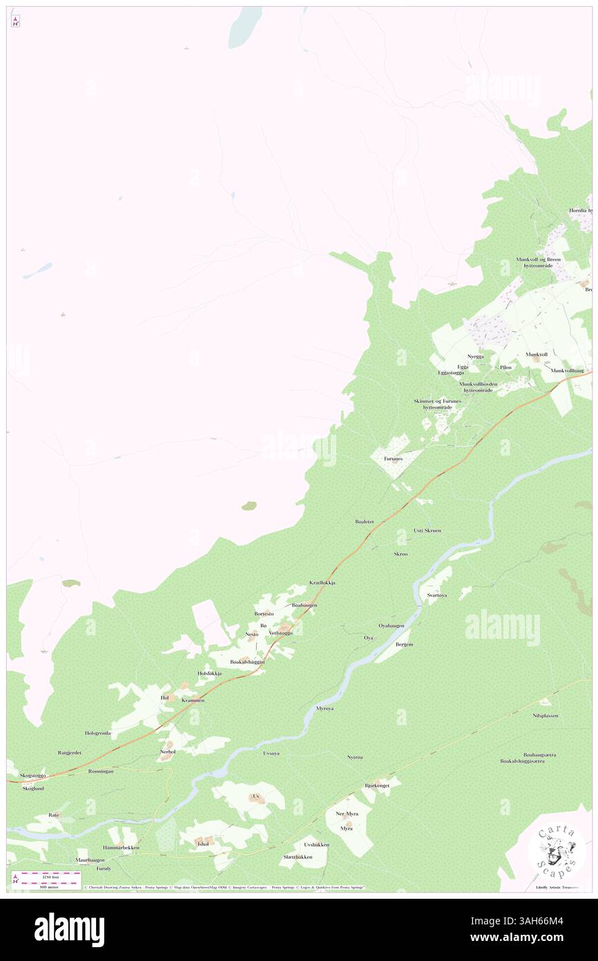 Skrubekken, Oppdal, NO, Norway, Trøndelag, N 62 36' 15'', N 9 24' 45 ...