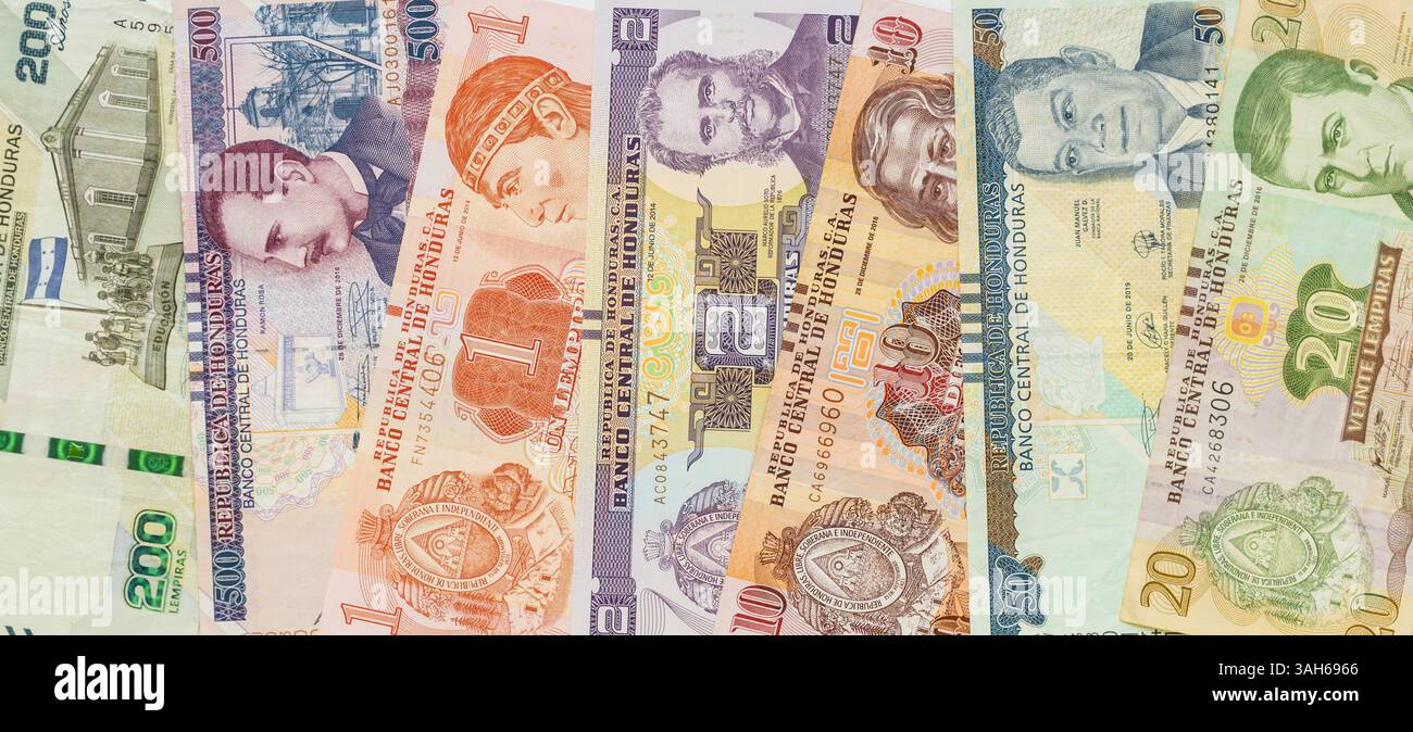 Honduras money, panorama from Honduran banknotes, banking and finance ...