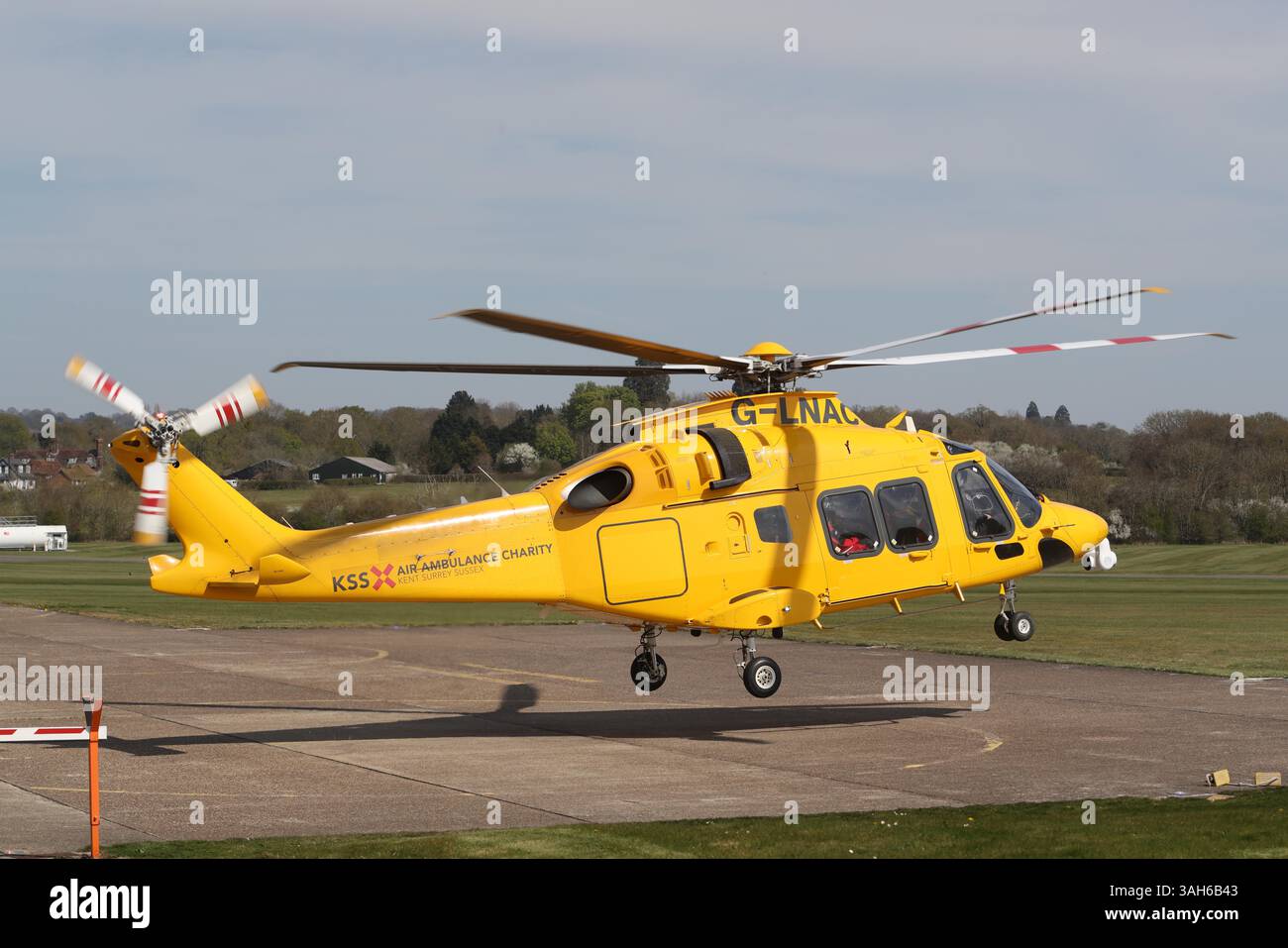 Air Ambulance Charity Kent Surrey Sussex (KSS) helicopter takes off ...