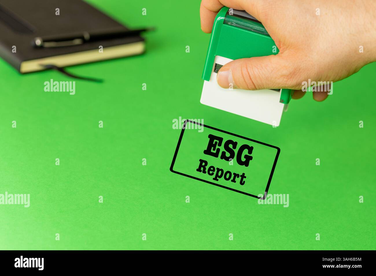 ESG report, Environmental social governance, President putting a stamp ...