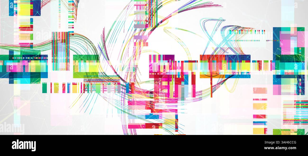 Abstract colorful background with different elements and lines. Color ...
