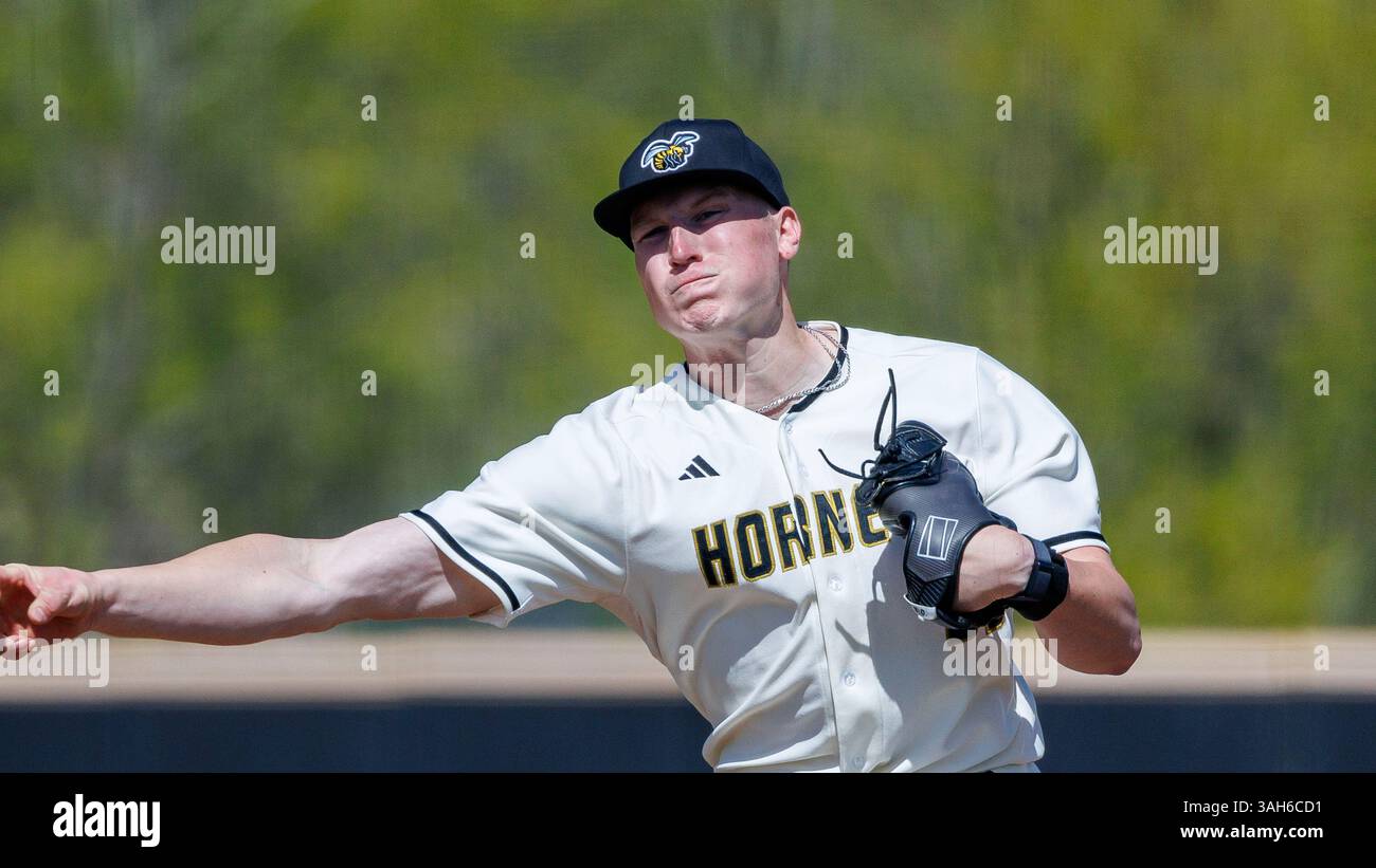 Alabama State pitcher Will Bartkoski (35) during an NCAA baseball game ...
