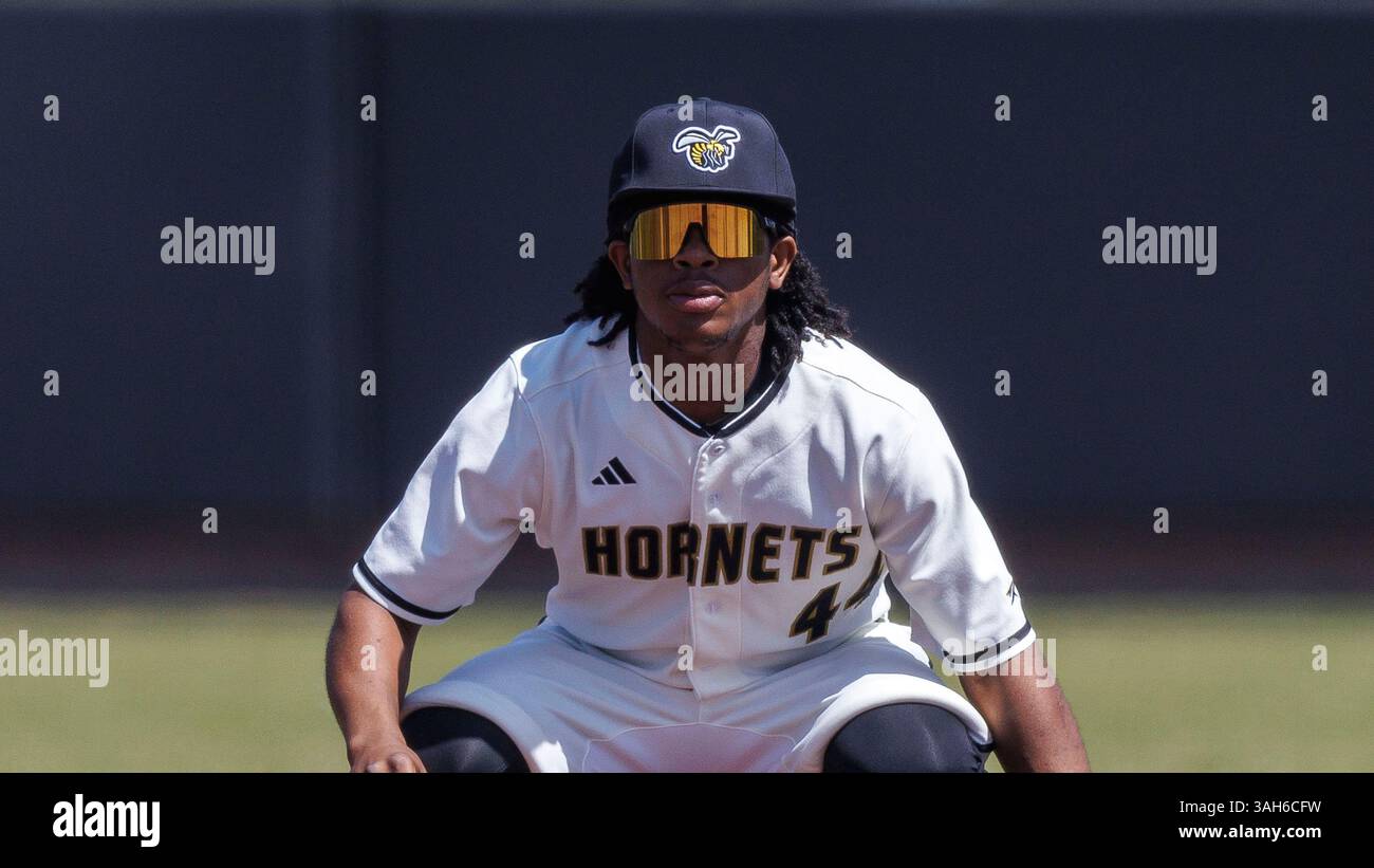 Alabama State infielder Devin Chandler (44) during an NCAA baseball ...