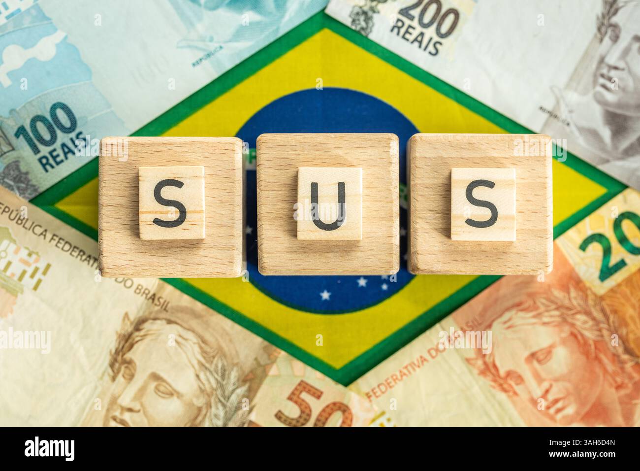Brazilian healthcare, word SUS meaning unified healthcare system ...