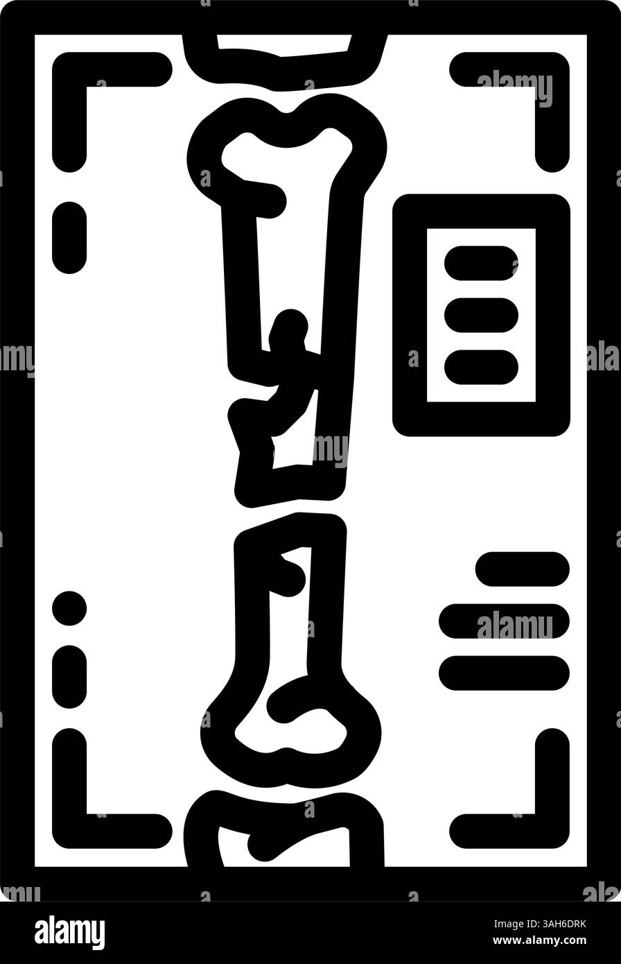 x ray fracture injury line icon vector illustration Stock Vector Image & Art - Alamy