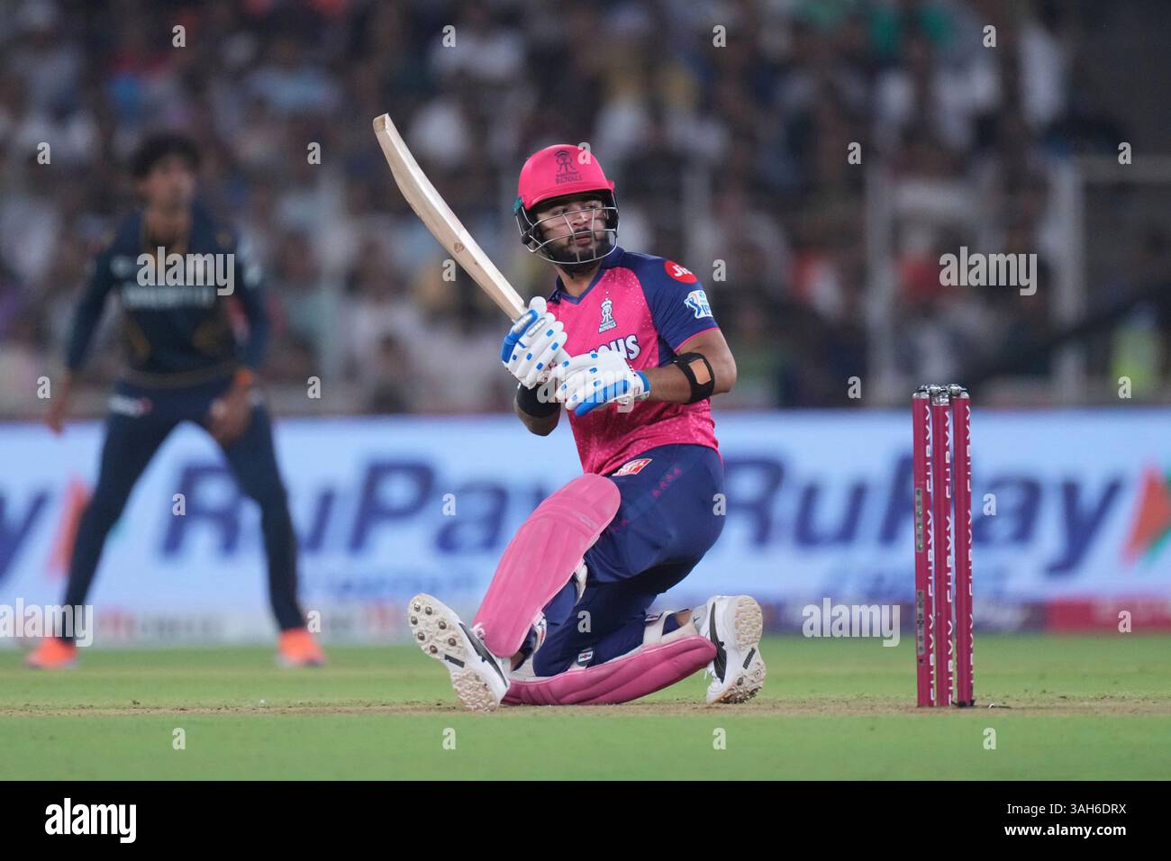 Rajasthan Royals' Riyan Parag plays a shot during the Indian Premier ...
