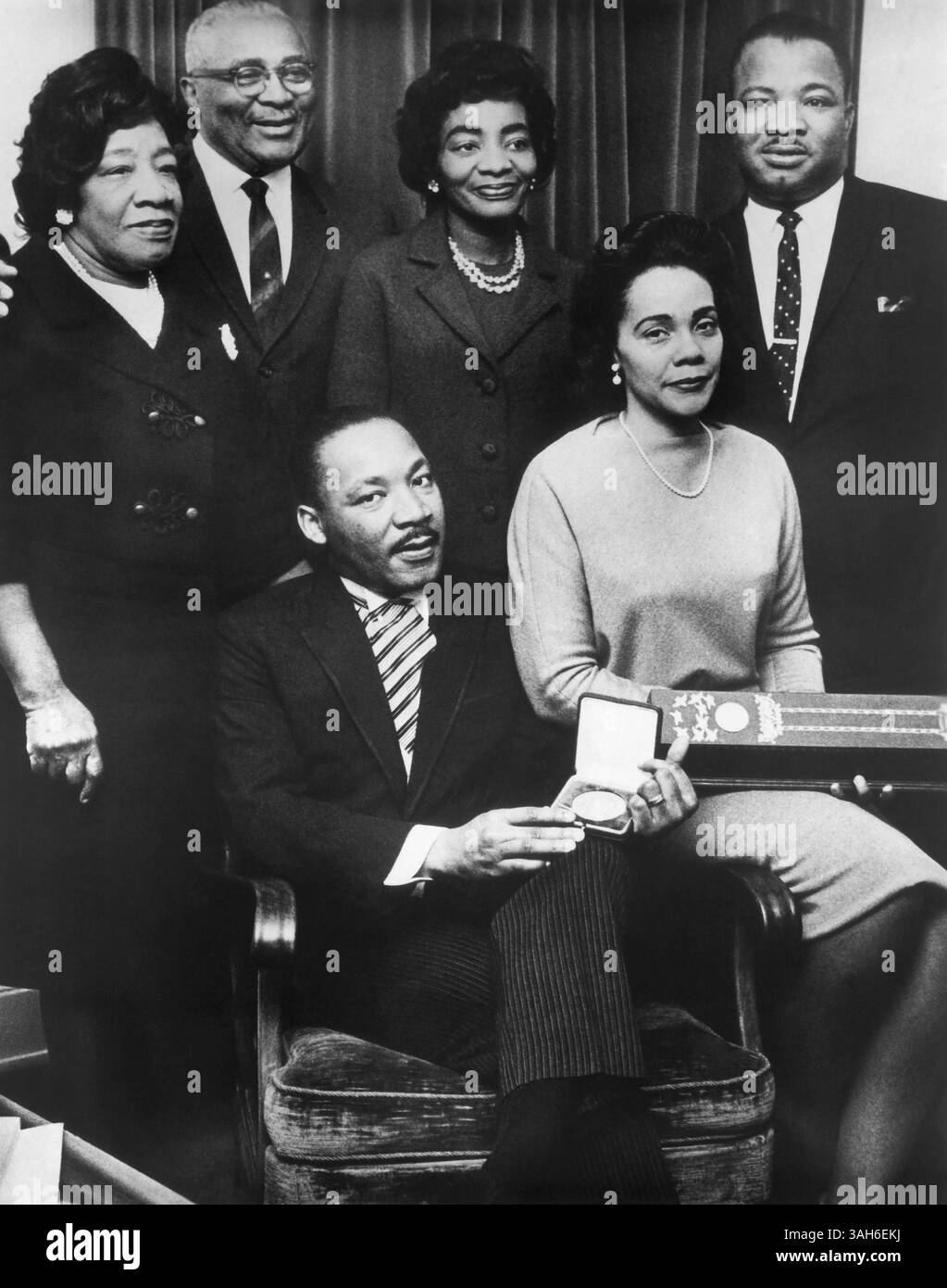 Martin Luther King, Jr., with Wife Coretta and Family, Accepting Nobel ...