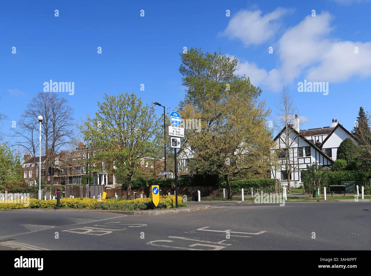 Large, Georgian houses in Dulwich Village, south east London, UK. One ...