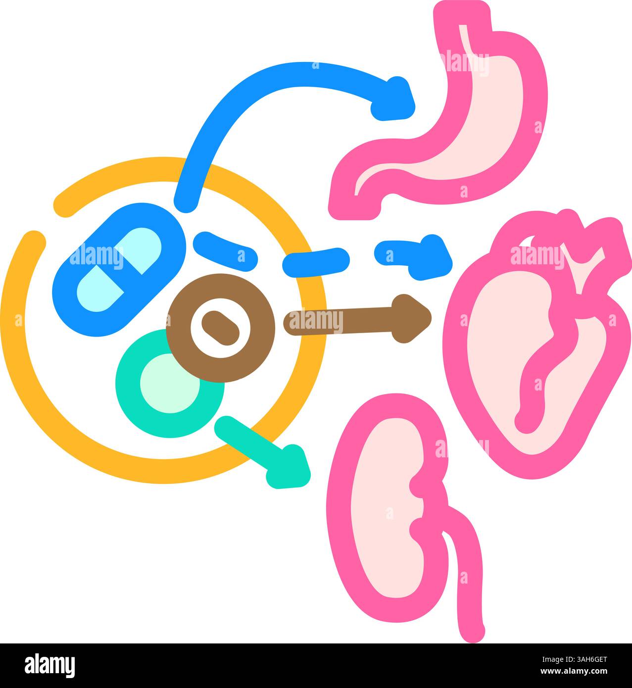 drug interaction pharmacist color icon vector illustration Stock Vector ...