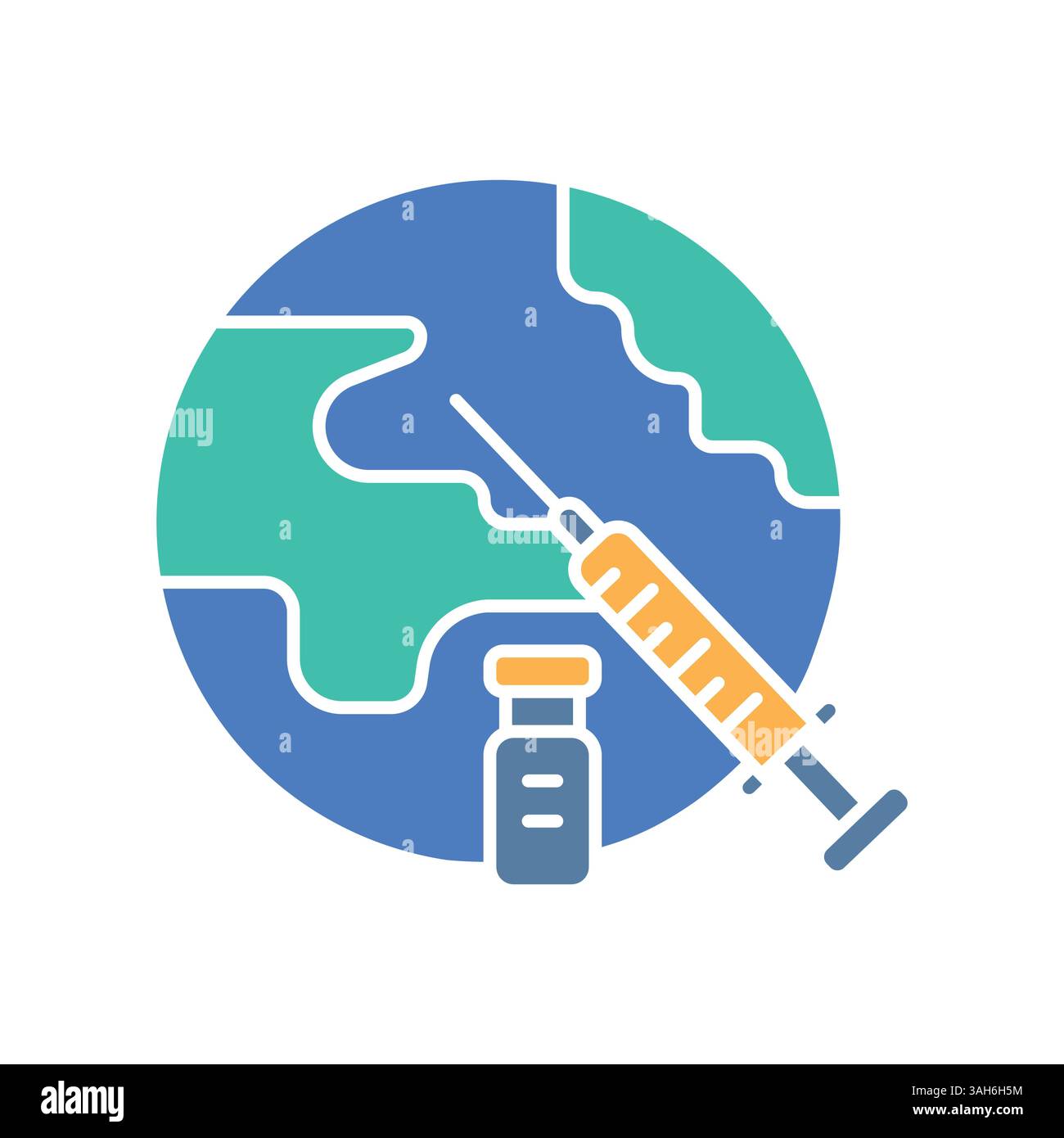 Vaccination Color Flat Icon For Digital And Print Projects Minimal Clean Icons For Apps And