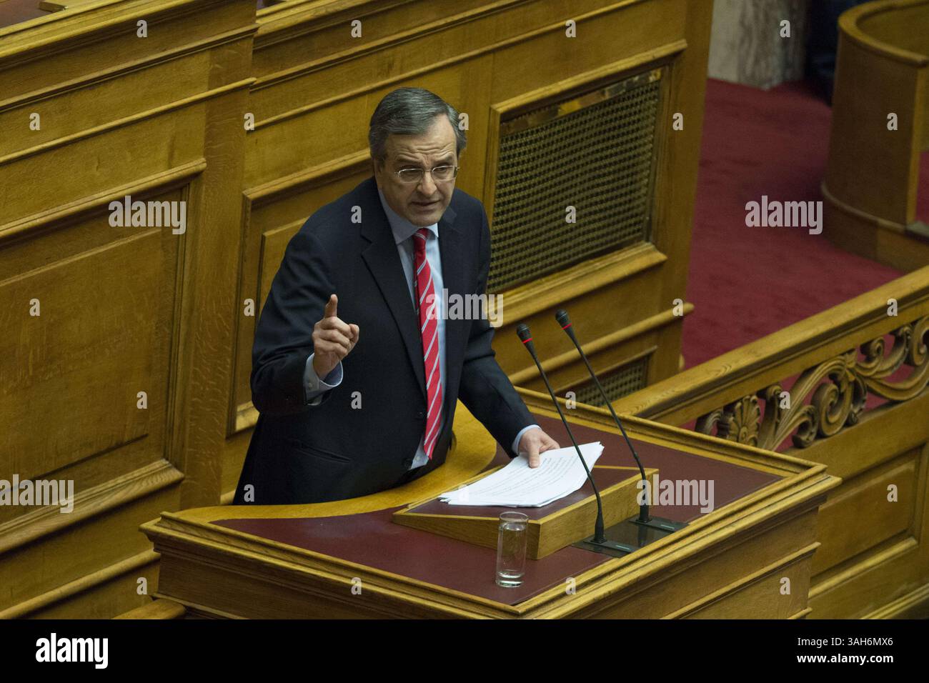 March 30, 2015 - Athens, Greece - Former prime minister ANTONIS SAMARAS ...
