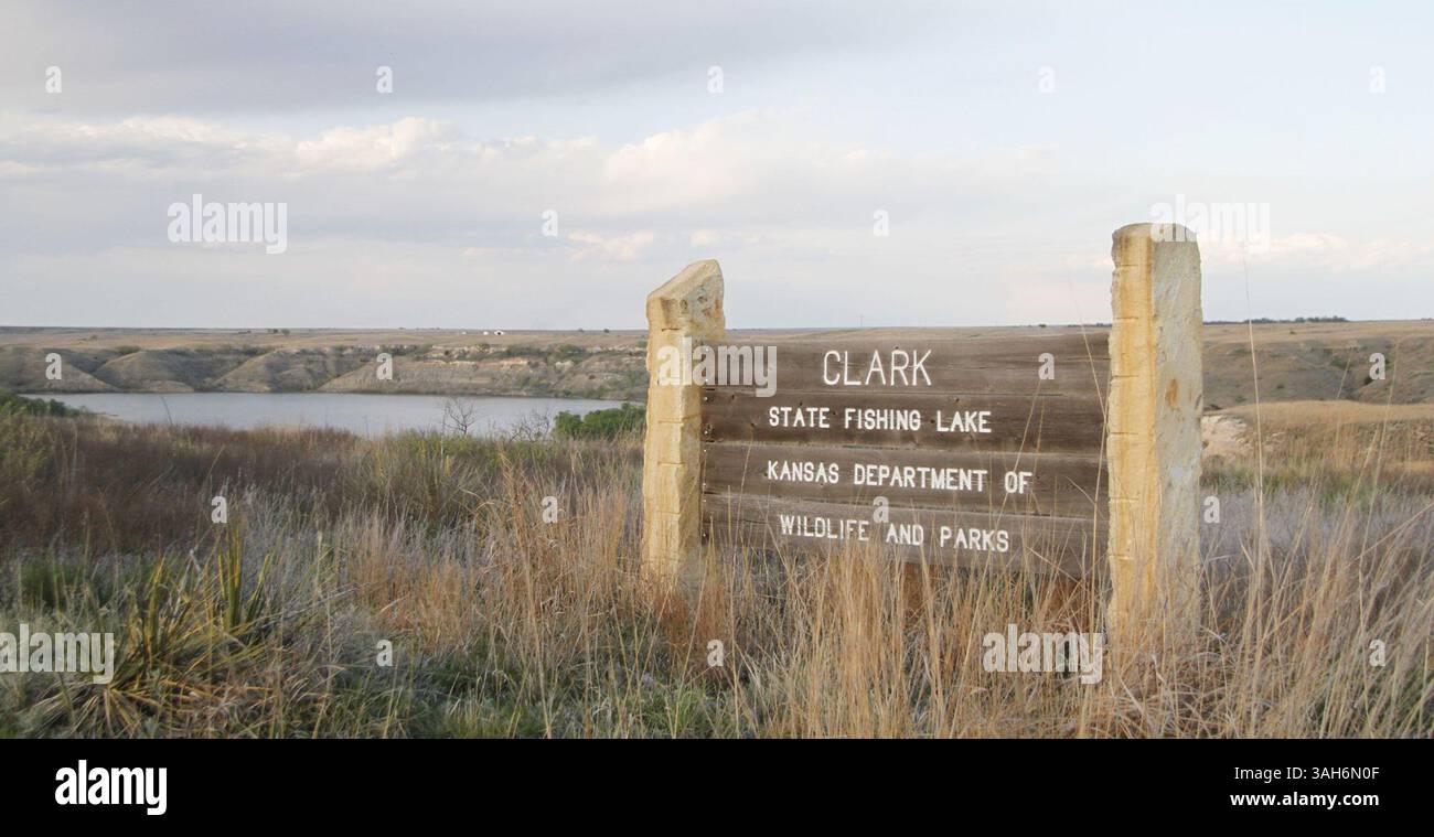 April 21, 2015 - Clark State Fishing Lake, KS, USA - Built in the 1930s ...