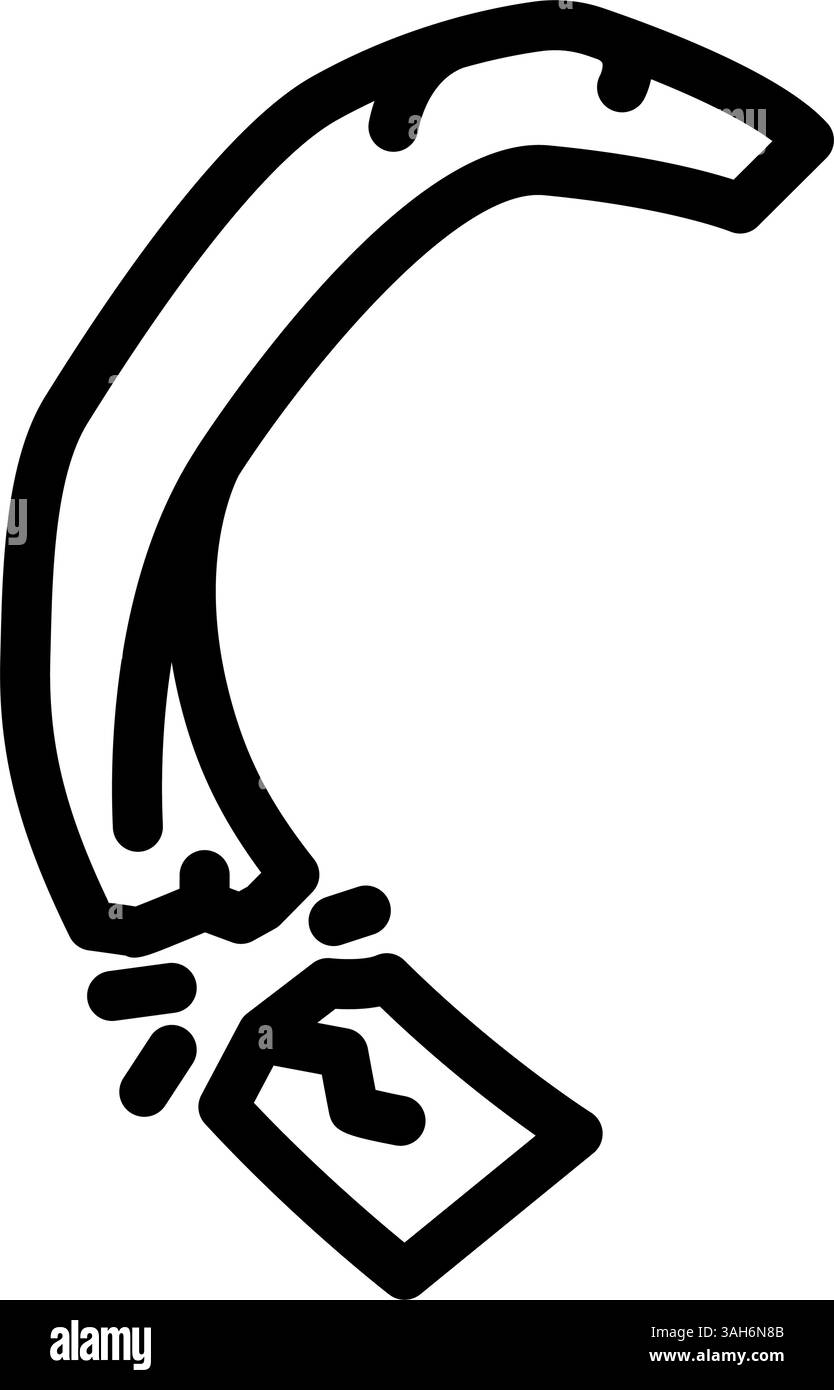 fractured rib fracture injury line icon vector illustration Stock ...