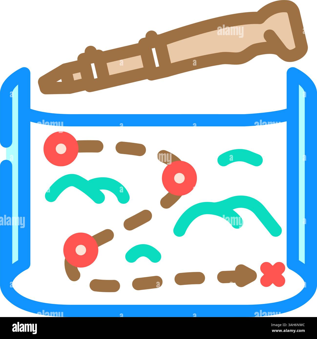 trail map pole nordic walking color icon vector. trail map pole nordic ...