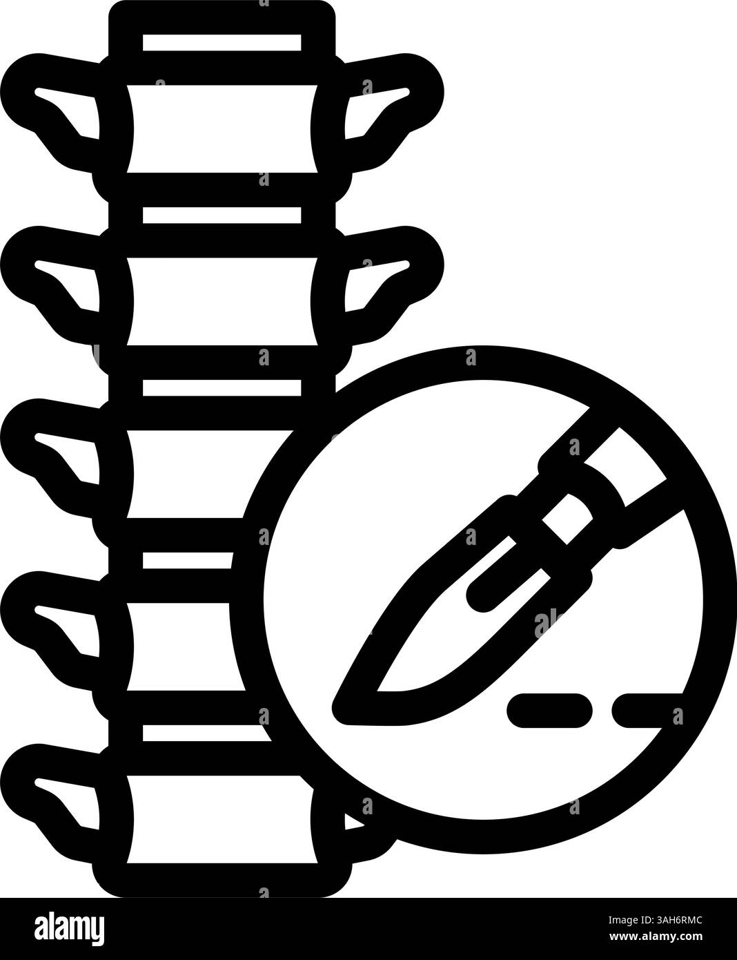 orthopedic surgery fracture injury line icon vector illustration Stock ...