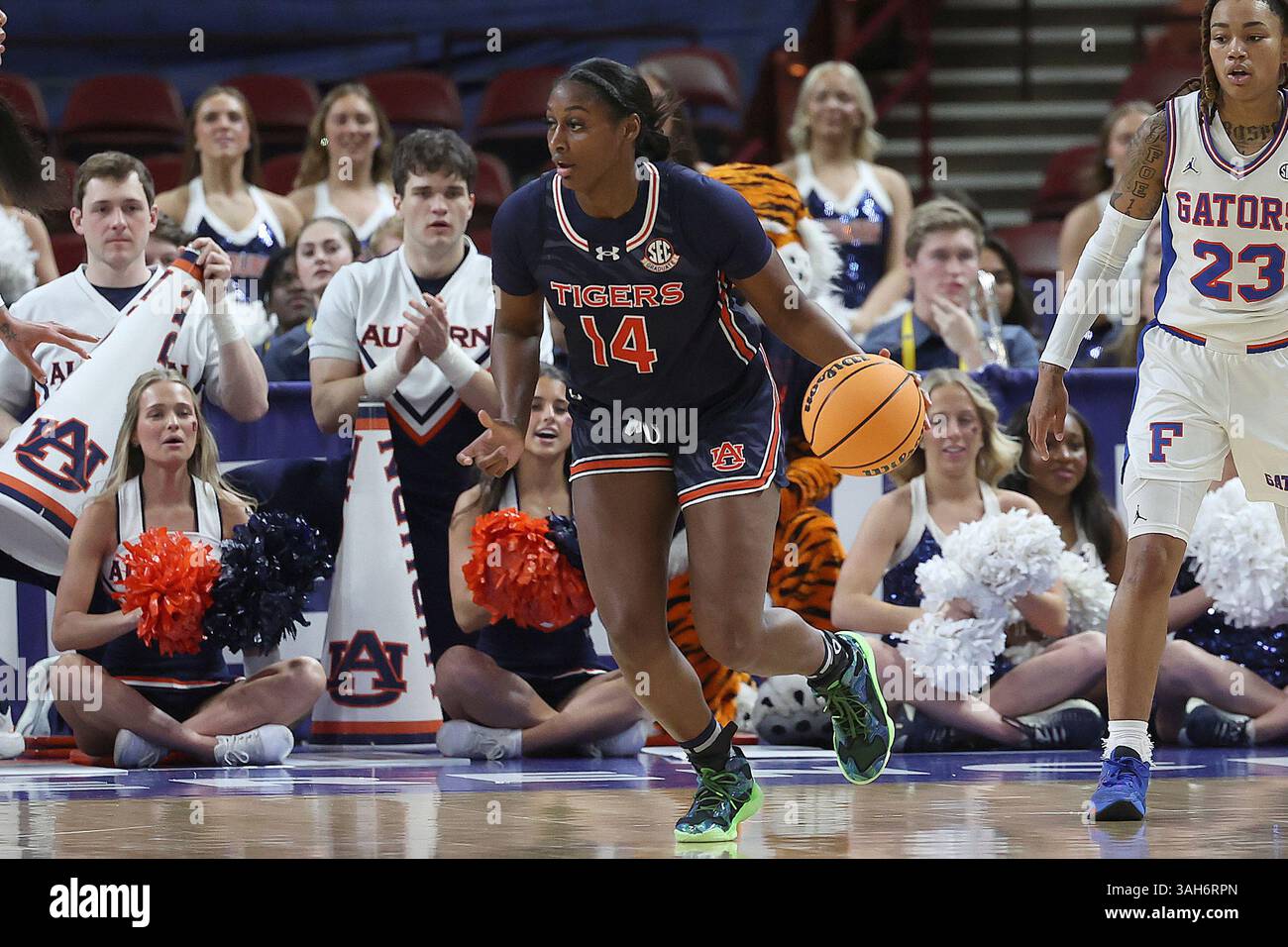 GREENVILLE, SC - MARCH 05: Auburn Tigers forward Taylen Collins (14 ...